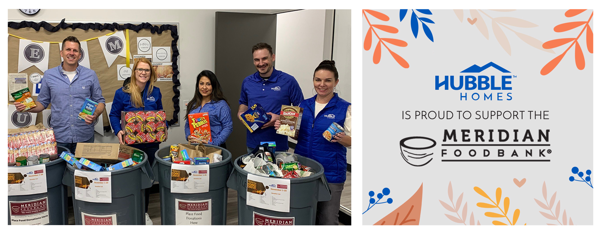 Hubble Homes Supports the Meridian Foodbank - Hubble Homes, LLC